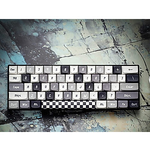 ZMX Retro Checkerboard Grid Theme keycap PBT Dye-Sublimation Custom Keycap, XDA Profile Personalized 125 Keycaps Set for MX Switch Mechanical Gaming Keyboard Accessory Keycap Set DIY(only keycap!)