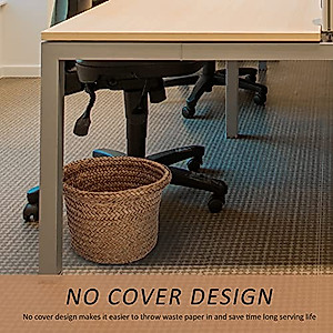 NUOBESTY Wicker Trash Can Rattan Garbage Bin Waste Basket Hyacinth Flower Pots Woven Storage Basket for Home Office