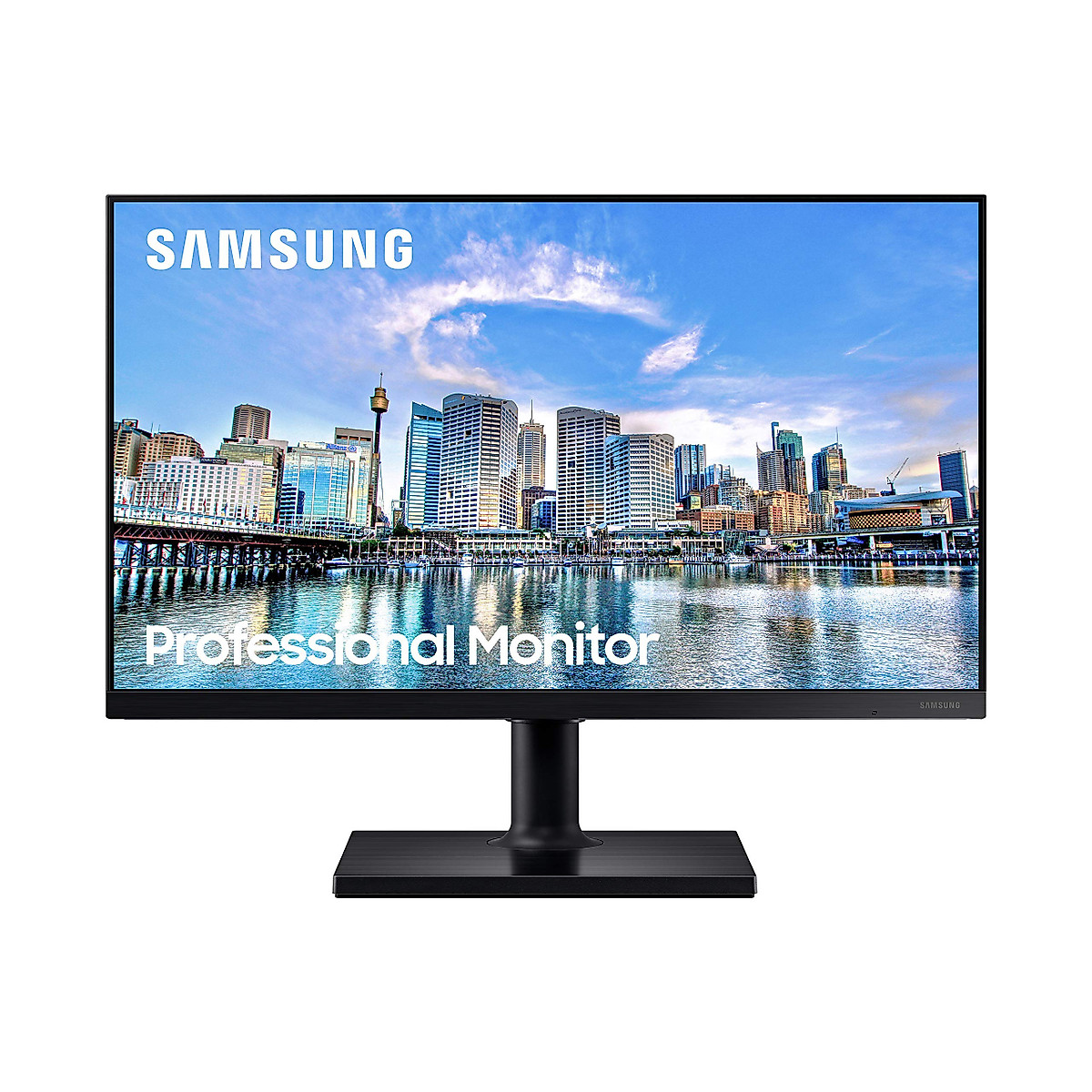 SAMSUNG 24-inch 16:9 IPS Panel 75Hz FHD Desktop Monitor 5ms 250 Nits Pivot Rotation Height Tilt Swivel Adjustable Wall Mountable AMD FreeSync Flicker Free, F24T452FQN Black (Renewed)