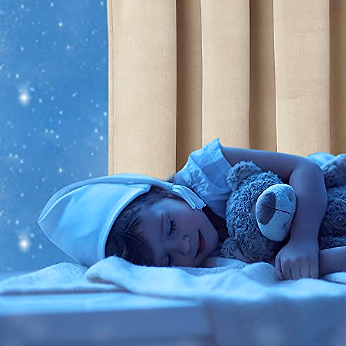 Haperlare Cream Velvet Curtains 84 inches Bedroom Room Darkening Curtains Luxurious Velvet Fabric Thermal Insulated Noise Absorb Window Dressing Christmas Decor for Party Film Room, 2 Panels