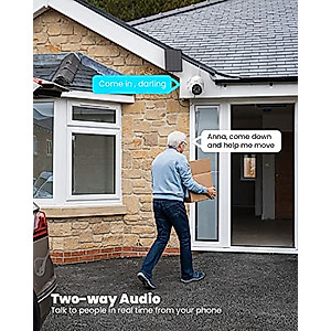 ieGeek Security Cameras Wireless Outdoor 2 Pack, 2K Outdoor Camera Wireless WiFi 360° PTZ Camera, Solar Security Camera with Spotlight/Siren/Motion Detection/3MP Color Night Vision, Works with Alexa