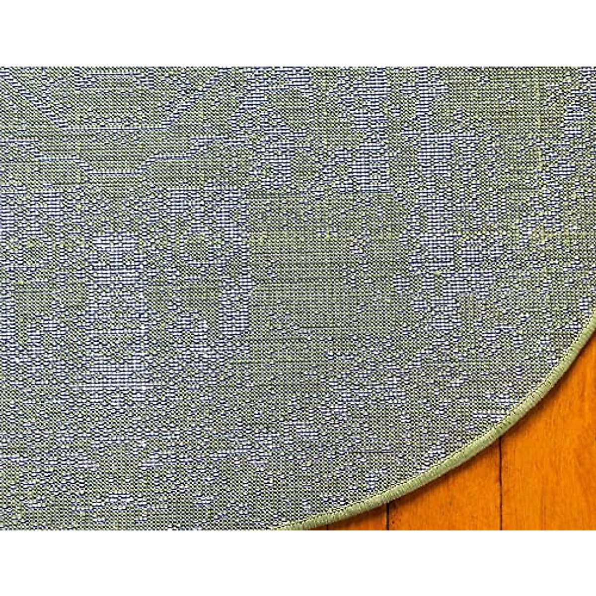 Unique Loom Bromley Collection Area Rug - Wells (3' Round, Green/ Ivory)