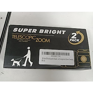 Sogdeco Rechargeable Flashlights High Lumens, Super Bright Small LED Flash Light, 26 Hours Long Lasting, 4 Lighting Modes, Magnetic Zoomable Pocket Flashlight for Emergencies Home Camping (2 Pack)