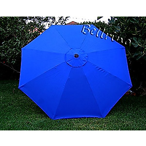 BELLRINO DECOR Replacement Royal Blue Strong & Thick Umbrella Canopy for 10ft 8 Ribs (Canopy Only)