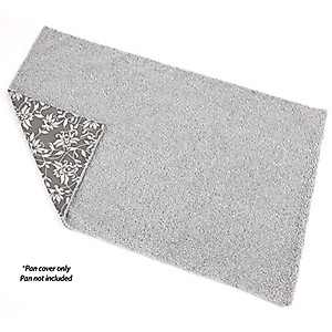 MidWest Homes for Pets Quiet Time Reversible Dog Crate Pan Cover, Fits MidWest Homes for Pets Dog Crate Pans, 48" Gray Floral/Fleece, Pan Cover Only