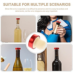 Luxshiny Blantons Bourbon Stopper Display Wooden Wine Bottle Stopper 6pcs T Shaped Wine Cork Reusable Red Wine Corks Macromolecule Sealing Plug Bottle Cap for Wine Storage Cork Holder