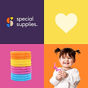 Special Supplies Fun Pull and Stretch Tubes for Kids - Pop, Bend, Build, and Connect Toy, Provide Tactile and Auditory Sensory Play, Colorful, Heavy-Duty Plastic (Primary-12)