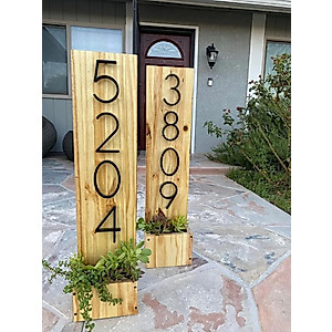 5 Inch House Numbers for Outside, Metal Modern Floating House Numbers, Garden Door Mailbox Decor Number with Nail Kit, Visibility Signage (Black 3)