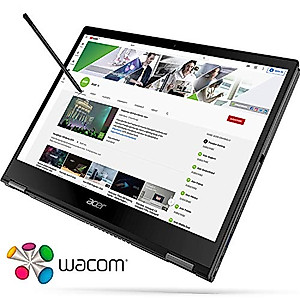 Acer Spin 5 Convertible Laptop, 13.5" 2K 2256 x 1504 IPS Touch, 10th Gen Intel Core i7-1065G7, 16GB LPDDR4X, 512GB NVMe SSD, Wi-Fi 6, Backlit KB, FPR, Rechargeable Active Stylus, SP513-54N-74V2