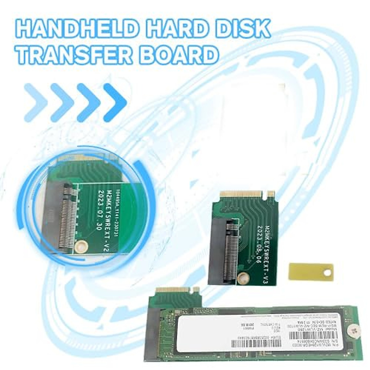 PCIE4.0 Transfer Board for Rog Ally SSD Memory Card Adapter Converter Transfer Card 90° M2 Transfercard for Rog Ally Handheld Board Accessories (Long 4layer PCIE4.0)