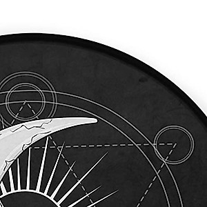 ALAZA Fantastic Moon Skull Round Area Rug Non-Slip Floor Mat for Dorm Bedroom Living Room Home Decor 3ft Diameter