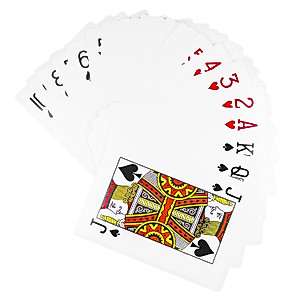 Super Z Outlet Giant Jumbo Deck of Big Playing Cards Fun Full Poker Game Set - Measures 8-1/4" x 11-3/4"
