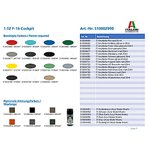 Italeri イタレリ 2990 1/12 F-16コクピット F-16 Cockpit