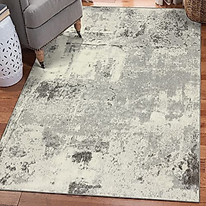 LUXE WEAVERS Kingsbury Collection 7094 Gray 8x10 Contemporary Modern Abstract Area Rug