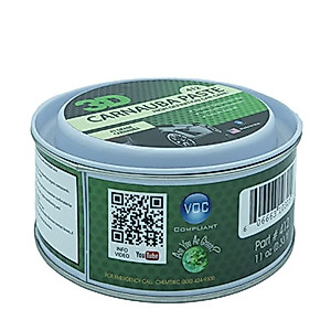 3D Carnauba Paste Wax - Deep Gloss Shine Car Wax - Hydrophobic Properties - Heavy Concentration for Longer Lasting Shine - Easy Application 11oz
