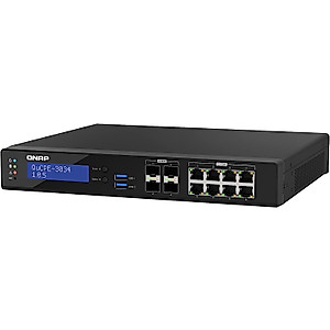 QNAP QuCPE-3034-C3758R-16G-US Network Virtualization Premises Equipment with an Intel® Atom Eight-core Processor, Suitable for deploying Virtual Networks in Multiple Edge Offices (Diskless)