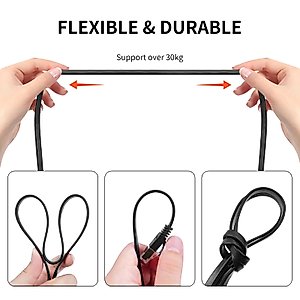 REXUS Retractable Cat 6 Flat Ethernet Network Cable 6.6 FT, 10 Gigabit High Speed LAN Wires Internet Patch Cable with RJ45 Connector for Xbox,PS4,Router, Modem,Switch(C6R20)