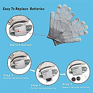 LIZAIDA MENENDEZ Skeleton Gloves,Led Gloves,Light Up Gloves,Finger Light Magic Toys Gift Stocking Stuffers for Boys Girls (White, Adult)