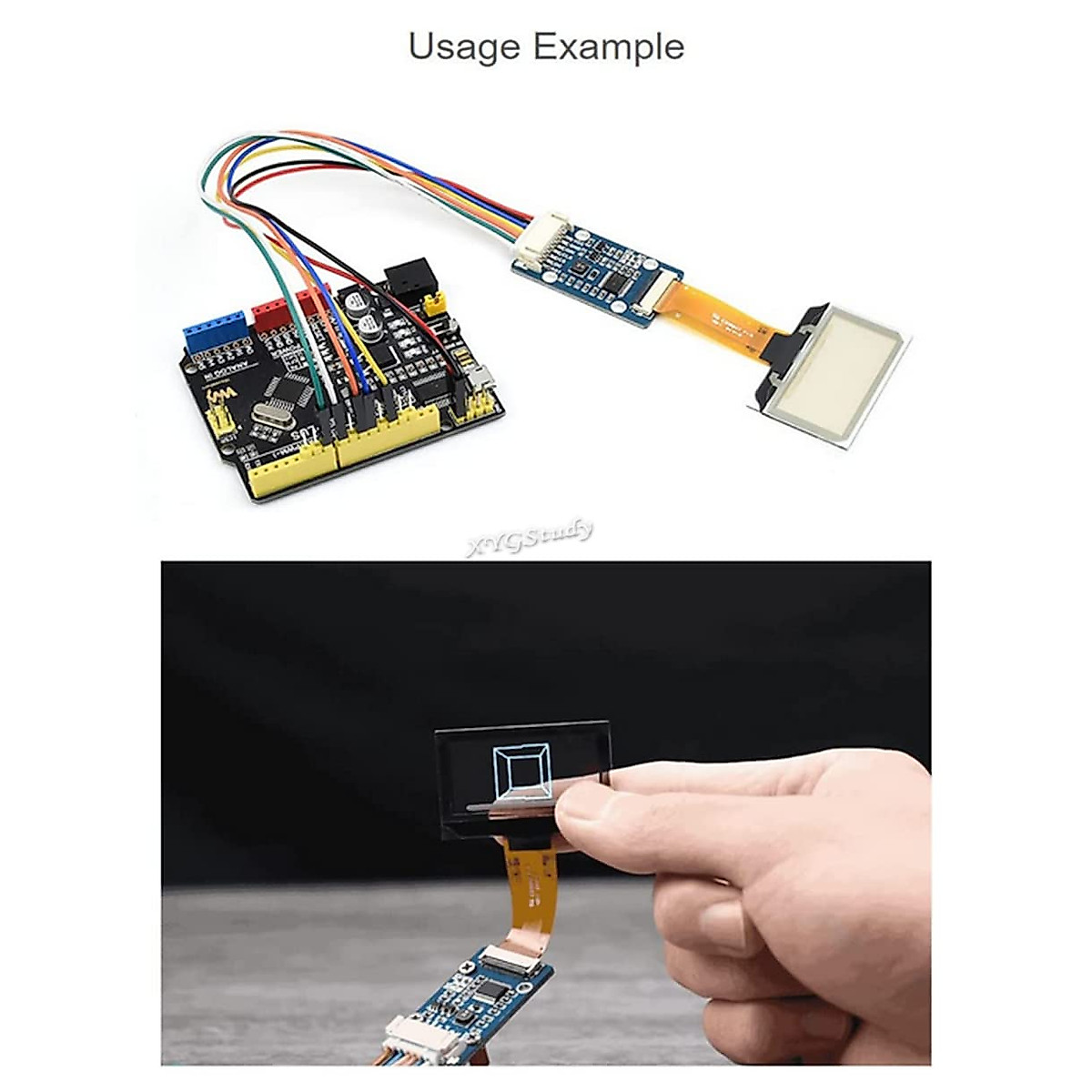 1.51inch 128×64 Transparent OLED Light Blue Color Display Module SPI/I2C Interfaces for Raspberry Pi 4 3 / STM32 etc @XYGStudy