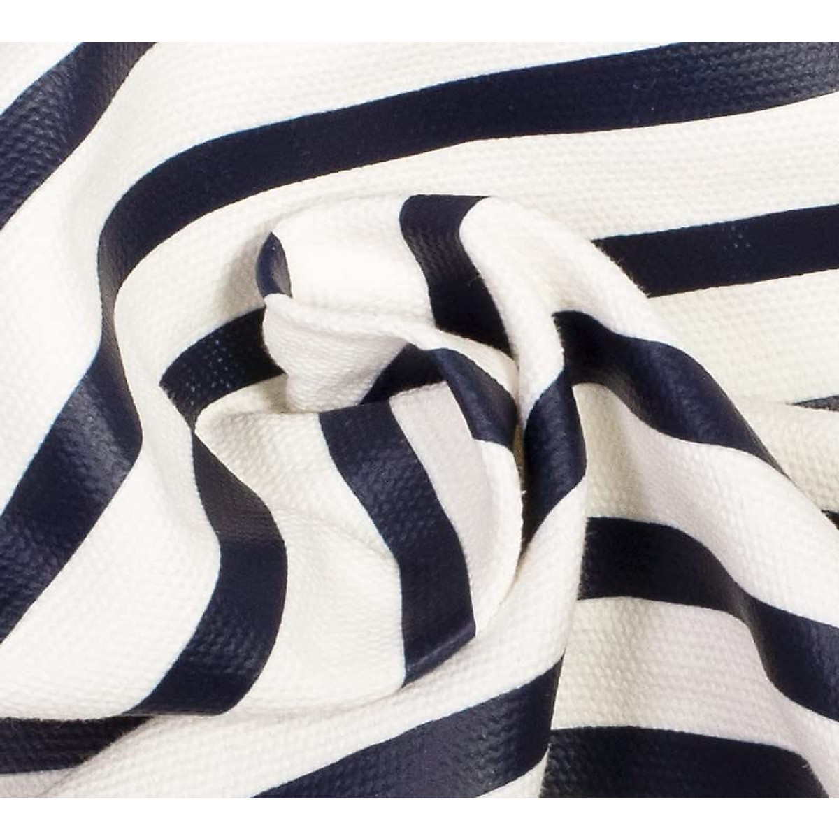 Kate Spade New York Canvas Tote Bag for Women, Cute Tote Bag for Teacher, Canvas Beach Bag, Book Tote with Pocket, Navy Painted Stripe