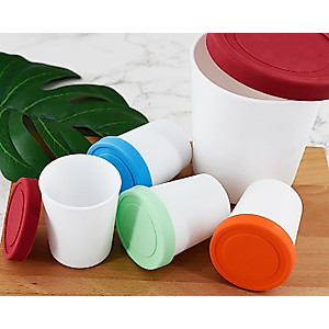 Alunsito 4 Pack Ice Cream Containers for Homemade Ice Cream Leak-Free Ice Cream Tubs with Lids Reusable Ice Cream Storage Cases for Freezer