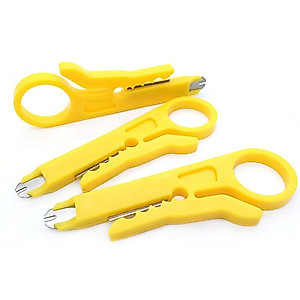 Mini Wire Stripper 3 Pcs Network Wire Stripper Punch Down Cutter for Network Wire Cable, RJ45/Cat5/cat6 Data Cable, Telephone Cable and Computer UTP Cable