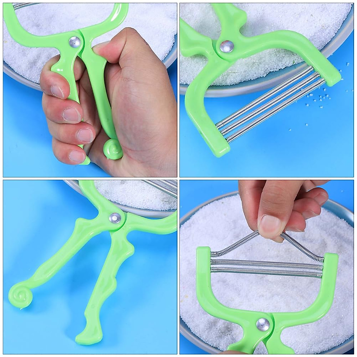 2Pcs Manual Facial Hair Removers Women Face Threaders Epilators Upper Lip Chin Cheeks Neck Portable Beauty Tools for Women (Green)