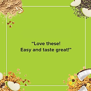 Real Made Organic Overnight Oats Apple Coconut, 5 Meals 2.12oz Packets, No Sugar Added, Certified Organic Non - GMO, Vegan, Gluten Free Ingredients, Great Source of Protein and Fiber