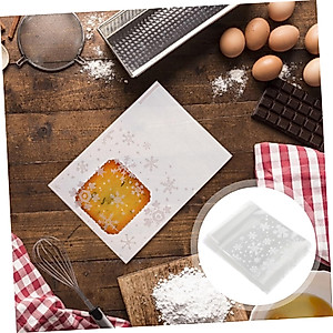 ULTECHNOVO 100pcs Baking Bags Candy Bag Cookie Bags Biscuit Bag Candy Wrapper Candy Treat Bags Cello Bags for Cookies Party Bag Self-Adhesive Cookie Pouch Sealing Biscuits Bags