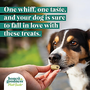 Honest to Goodness Plant Snacks Dog Treats, Enriched with Omega 3s & Postbiotics, 8oz Variety Pack, 4 Bags