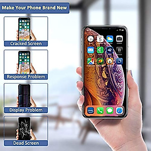 Yodoit for iPhone XR Screen Replacement Kit COF Full HD LCD Display 3D Touch Digitizer Frame with Repair Tool for Model A1984, A2105, A2106, A2107 Black 6.1 inch