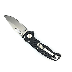 Thumb Assisted Opening Folding Pocket Knife, 2.9 inch 8Cr13MoV Steel Blade with Grivory Handle, Reversible Pocketclip Shark-Lock, Tactical Folding Knife for Everyday Carry Camping