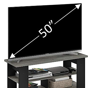 Furinno JAYA TV Stand, French Oak Grey/Black
