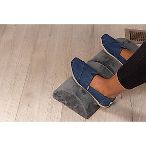 Desk Jockey Foot Rest for Under Desk - Therapeutic Grade Memory Foam Cushion Footrest for Office, Home and Travel– Boosts Blood Circulation and Keeps Sore Feet Warm