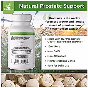 Graminex PollenAid Prostate Supplement: All Natural Prostate Support for Bladder Control & Urinary Tract Health, Rye Pollen Extract Made in USA, 200 Tablets (Pack of 2)