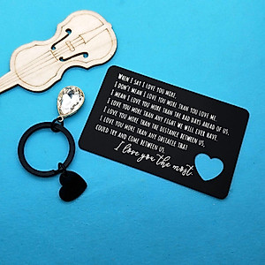 Xiahuyu Engraved Wallet Card Insert for Boyfriend Fiance Husband Christmas Birthday Gifts Wedding Anniversary Card Gifts Valentines Day Gifts I Love You Gifts for Him Boyfriend