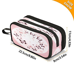 Generic Moon Butterfly Pink Pencil Case Large Capacity Pencil Pouch Pen Bag Zipper Pencil Box Purse Organizer Pouches for Girls Kids Students Boys Office School College Supplies Gifts