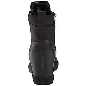 DKNY Women's Calz Lace Up Wedge Sneaker, Black, 9