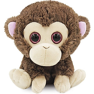 WEIGEDU Small Plush Toys Babies Monkey Stuffed Animals, 5.9 inches, Kaffee Brown Chocolate