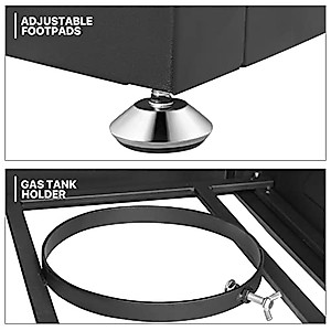 MoNiBloom 28 in Fire Propane Pit Tables 50000 BTU Square Outdoor Firepit Tabletop with Quick Manual Ignition and Lid for Garden Courtyard Patio Balcony, Gray