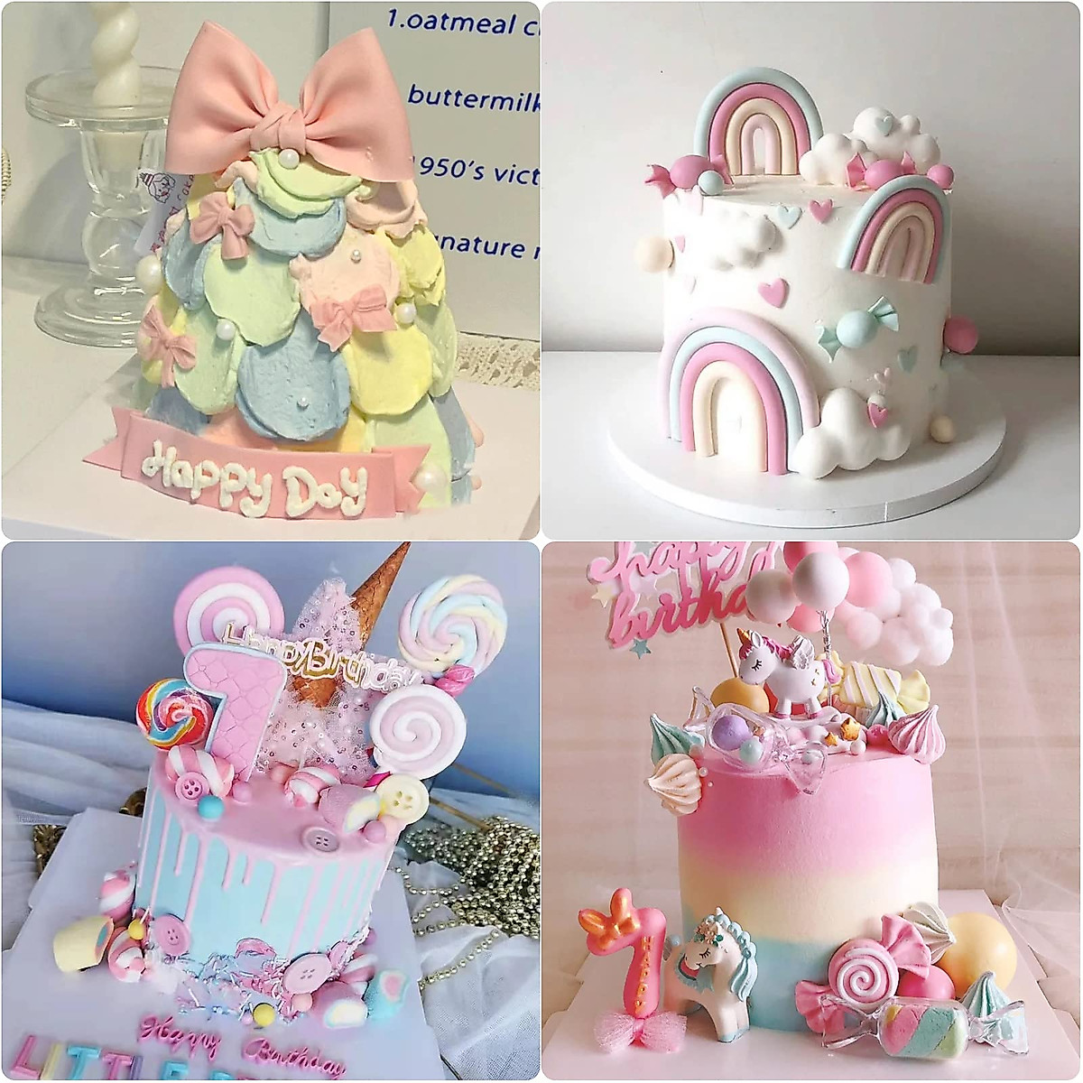 Candy Lollipop Molds 3Pcs, Candy Shape Cake Decorating Silicone Molds for DIY Chocolate Mousse Cookie Butter Gum Cupcake Topper Flower Paste Epoxy Clay Plaster Candle Soap