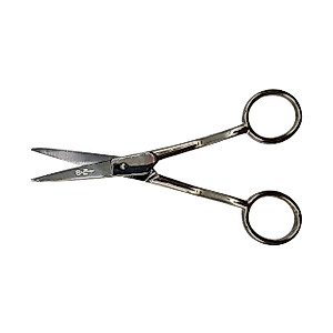Ultima 6 Inch Embroidery & Applique Scissors – Drop Forged Carbon Steel Embroidery Sheers, Double Curved, Chrome Plated & Made in Italy