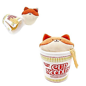 Anirollz x Nissin Cupnoodle Foxiroll 6" Blanket Plush Soft Squishy Stuffed Animal Fox