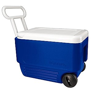 Igloo 38 Quart Wheelie Cooler,blue (22.875”L X 12.875”W X 15.875”H)