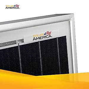 Solar4America 100W Monocrystalline Solar Panel, Mono Tech High Efficiency Module, for RVs, Boats, and Other Off-Grid