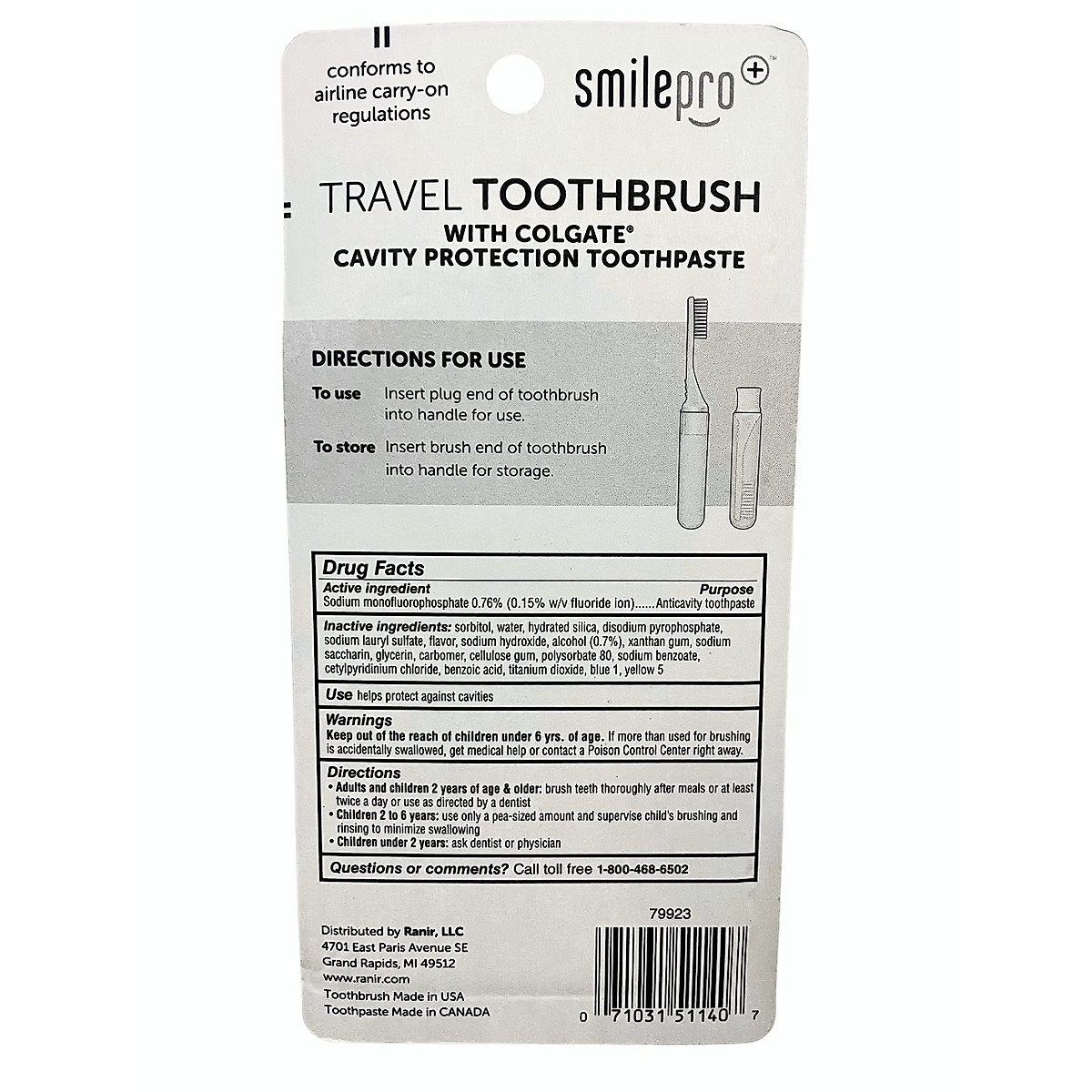 Dental Source Toothbrush/Toothpaste Travel Kit