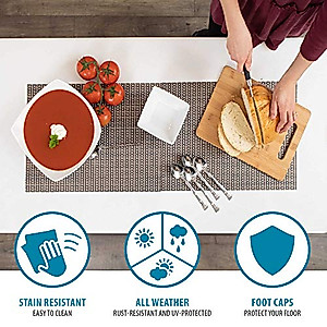 LIFETIME 80160 Commercial Height Adjustable Folding Utility Table, 4 Feet, White Granite