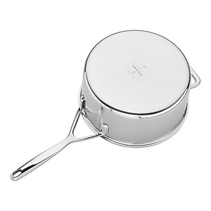 Demeyere 5-Plus Stainless Steel 4-qt Sauce Pan with Helper Handle