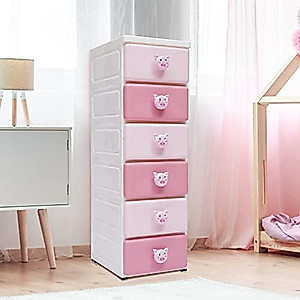 Gdrasuya10 Plastic Cabinet 6 Drawers Storage Dresser,Small Closet Vertical Dresser Storage Closet Dresser Organizer for Bedroom, Hallway, Entryway, Closets