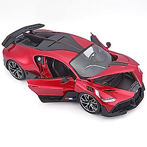 Bburago Bugatti Divo 1/18 Diecast Model Car 11045 Red, (18-11045MTRD)